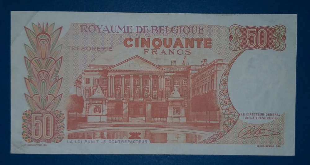 Memorabilia Collectibles 1966 Belgium 50 Franc Banknote King Baudouin I ...