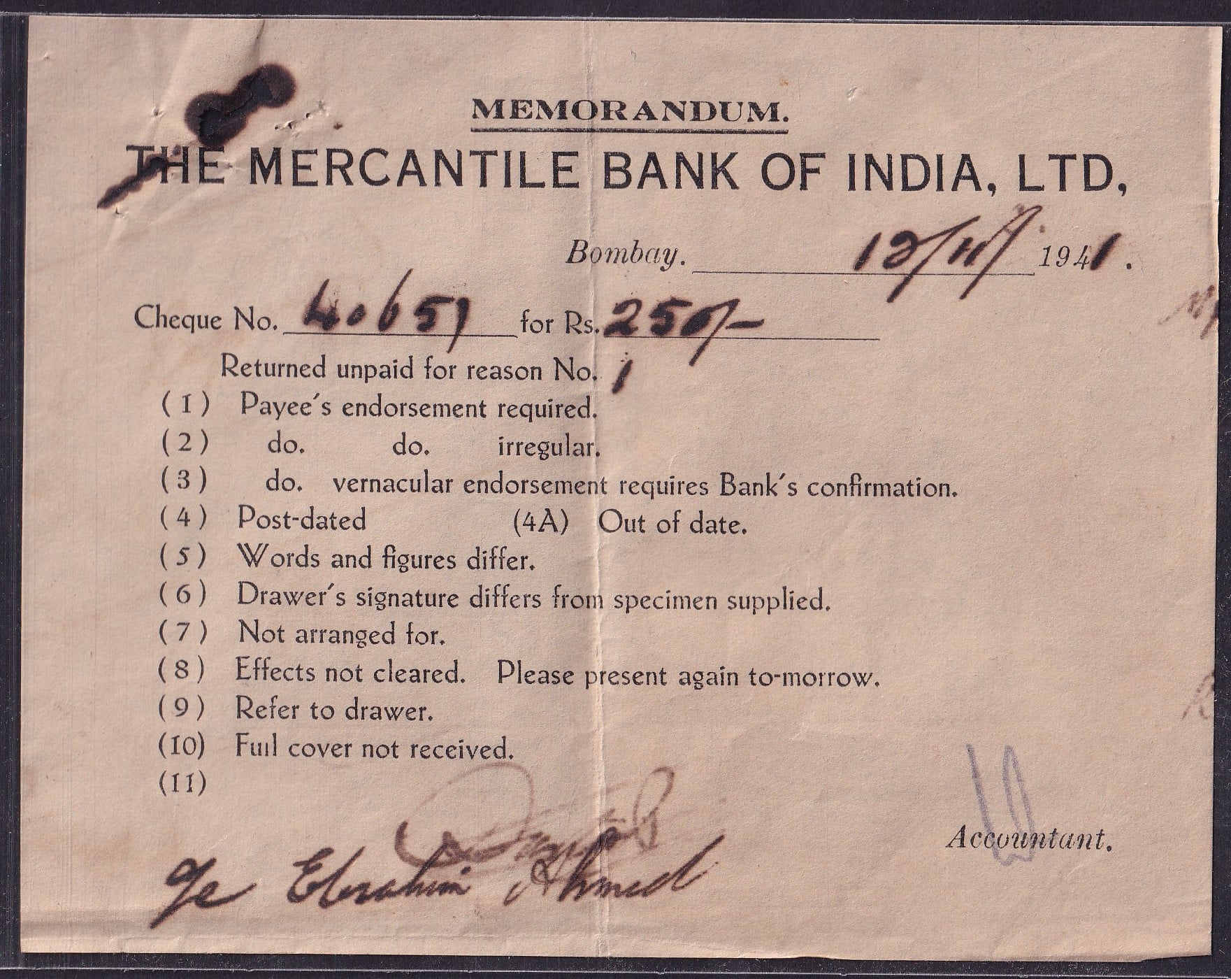 Bombay Mercantile Bank Logo